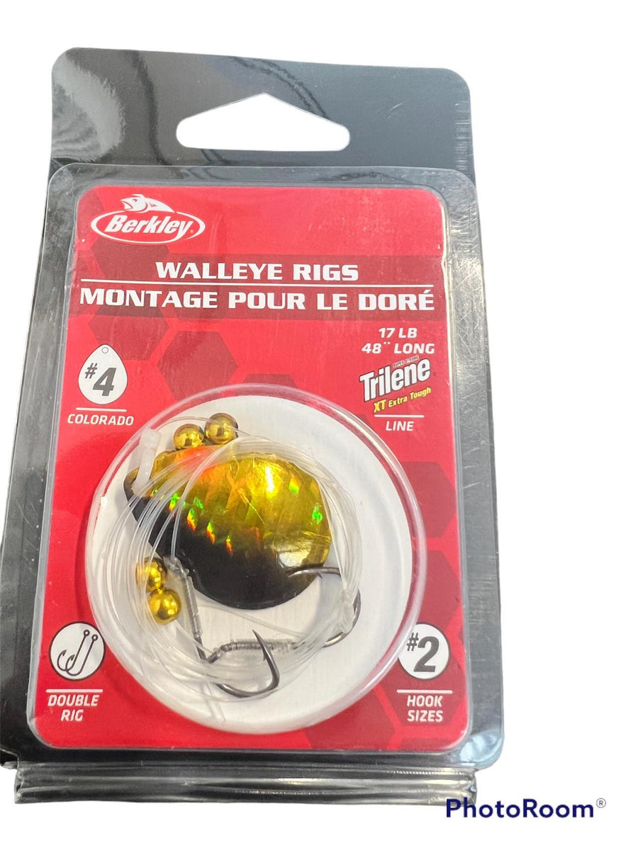 New Berkley Walleye Rigs #4 Colorado Double Rig 17lb 48" long Trilene ...